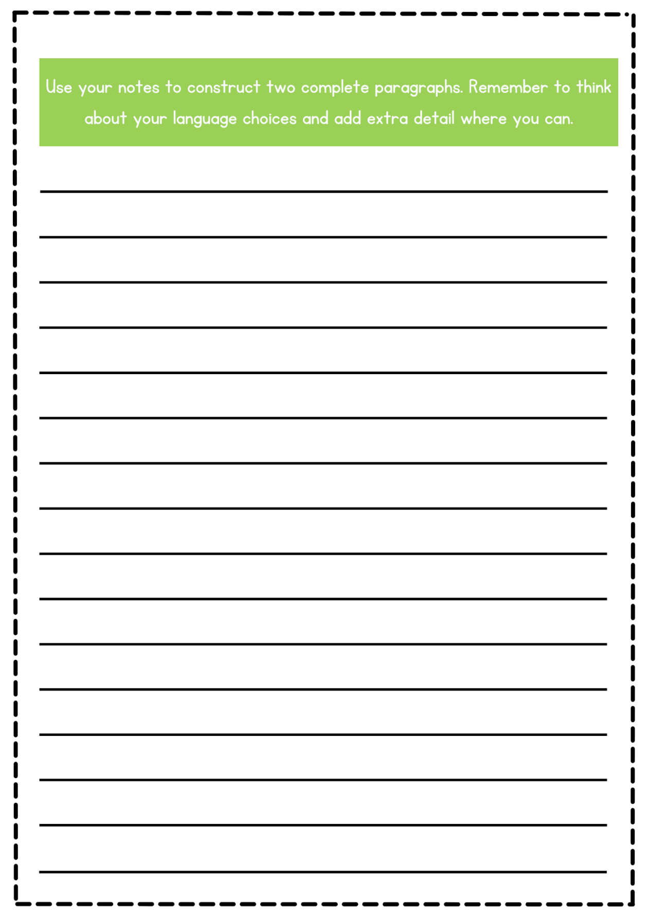 Paragraph Writing Prompts - Thrive Education Australia
