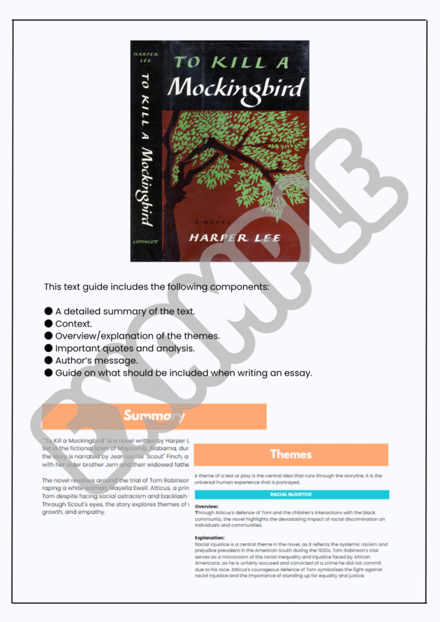 Text Guide: To Kill a Mockingbird - Thrive Education Australia