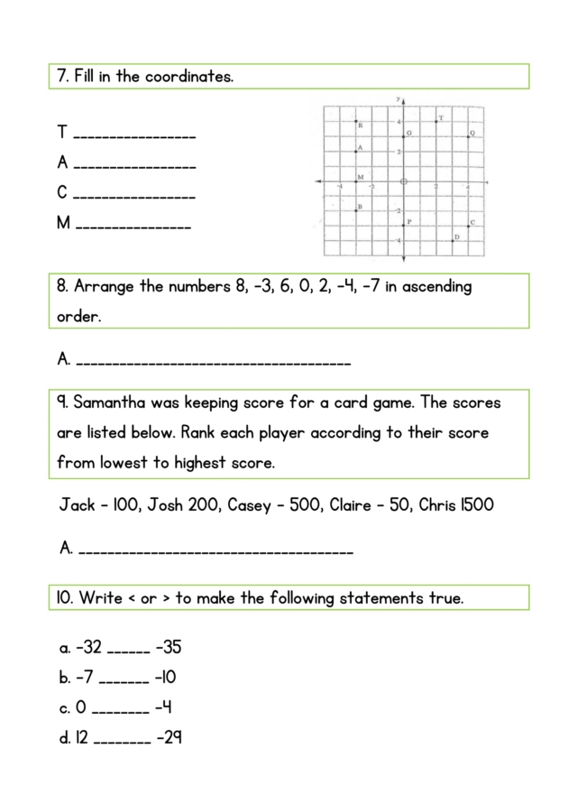 Algebra Worksheets Year 7 Au One Sheet A Day Math Drills: Grade 3