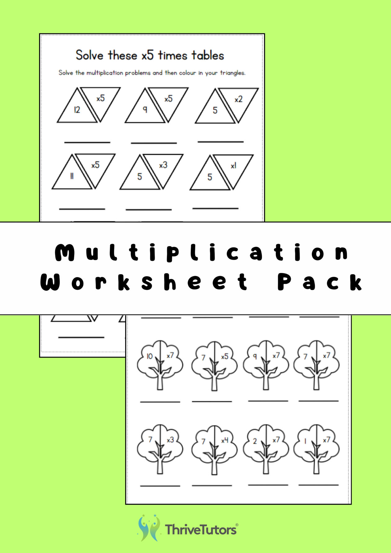 3-9 Times Tables Worksheets